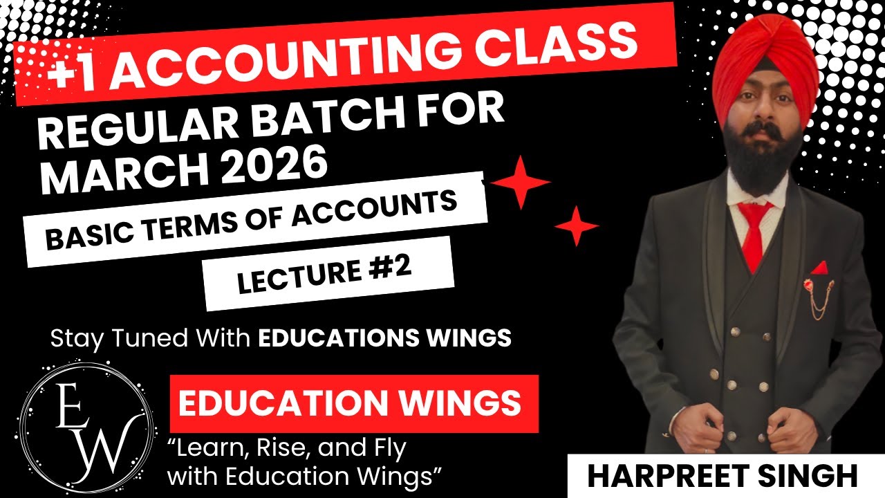 +1 ACCOUNTING | Lecture #2 | Basic Terms of Accounting | Class 11 | By ...