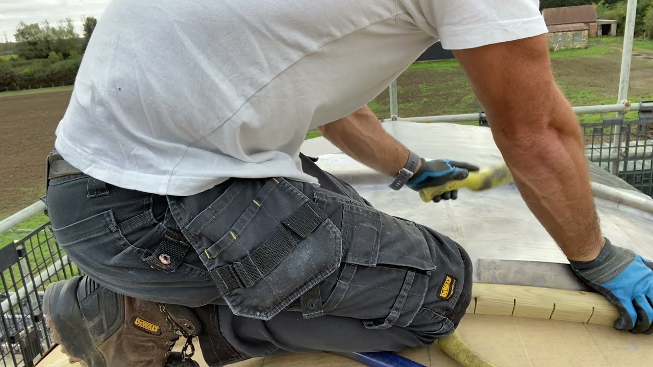 Installing code 5 lead sheet to 3 x barrel dormers. Complete step by ...