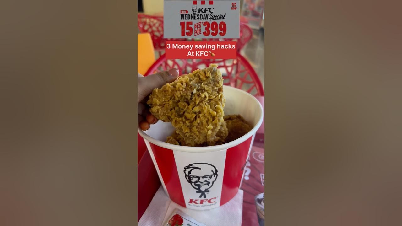 Kfc Wednesday offer ‼️3 hacks to save money 😱(55%) off #shorts #trending #food #foodie #chicken ...