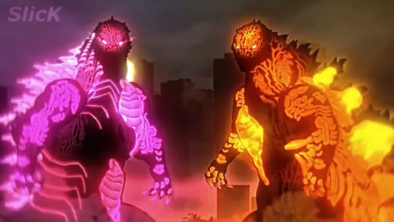 Godzilla Pink vs Godzilla Burning - YouTube