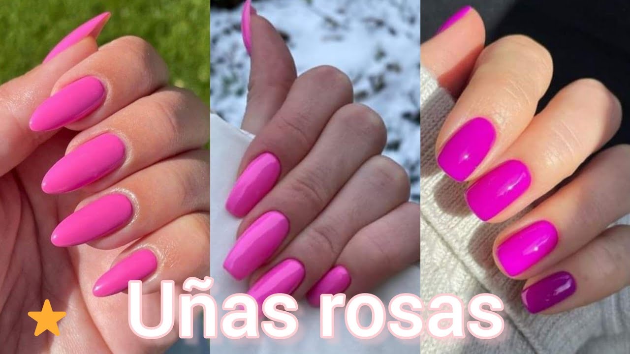 UÑAS EN COLOR ROSA 2023 / HERMOSOS DISEÑOS DE UÑAS EN COLORES ROSADOS ...