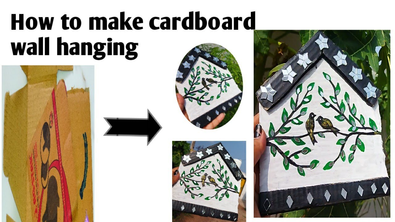 How to make wall hanging || cardboard craft idea's at home decor Idea's ...