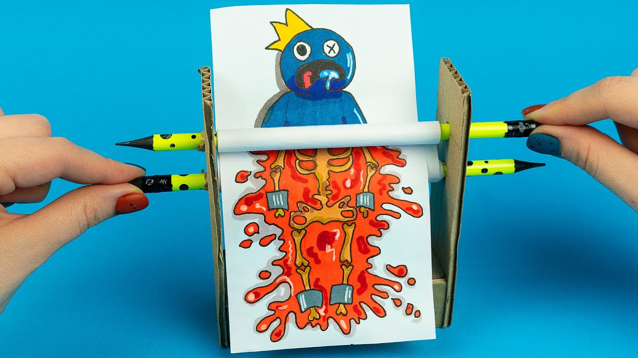 HOW TO DRAW RAINBOW FRIENDS BLUE PAPER CRAFTS & ARTS FROM ROBLOX - YouTube