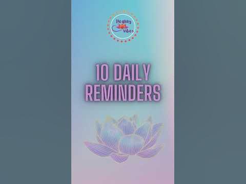 10 Daily Reminders - YouTube