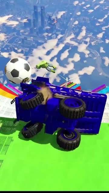 GTA V Spiderman vs Hulk crazy epic water ragdolls Truck jump fails epi ...