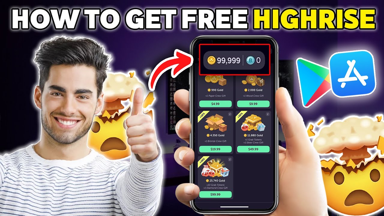 highrise hack . highrise unlimited golds . highrise mod apk - YouTube