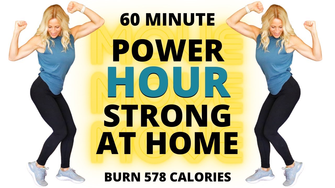 60 MINUTE POWER HOUR | Total Body Strength & Cardio | Home Workouts ...