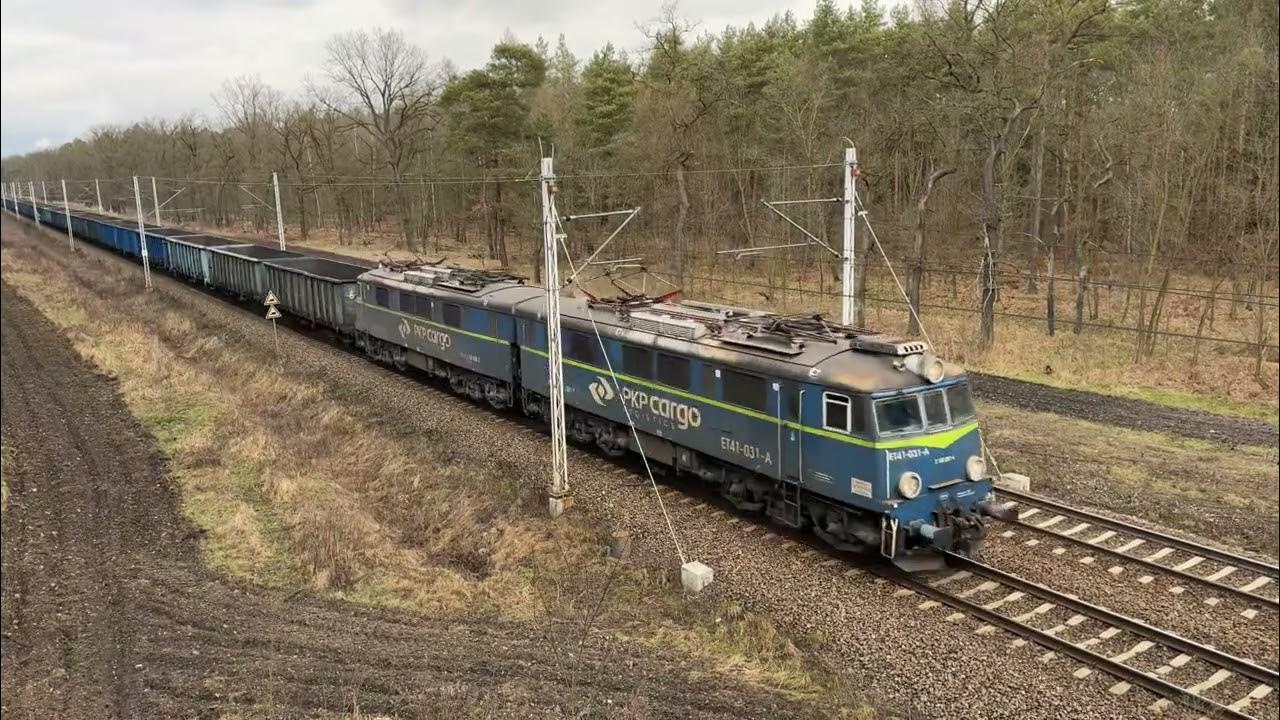ET41-031 PKP Cargo w kierunku Kędzierzyna 02.2025 Kłodnica (Kędzierzyn-Koźle) - YouTube