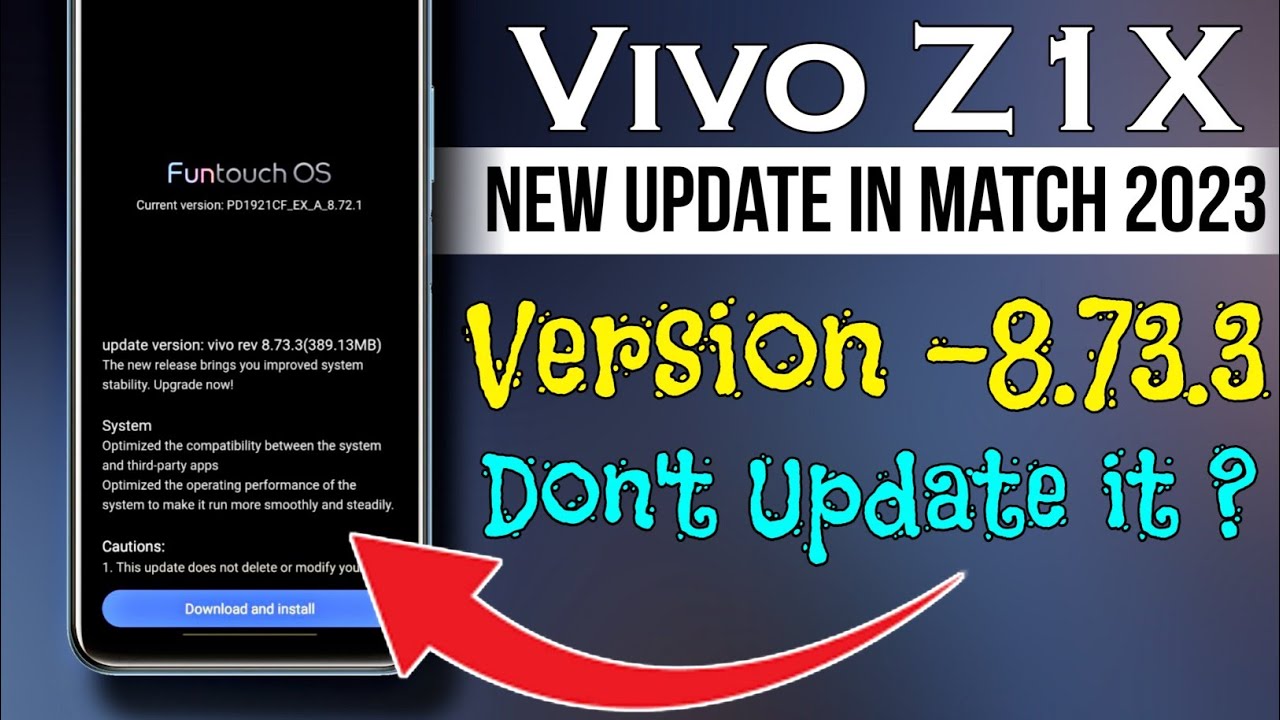 Vivo Z1X New Update in 2023 | Vivo Z1x New Update | Vivo Z1x 8.73.3 ...