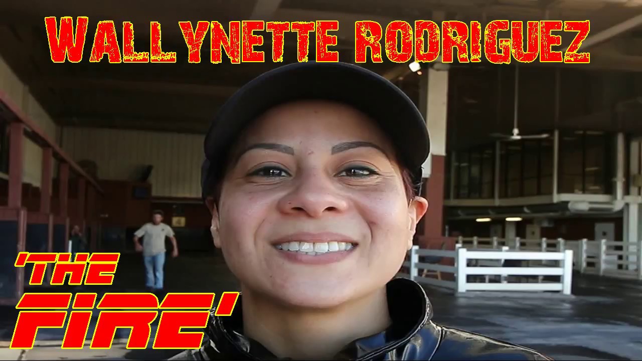 'The Fire' Wins A Race! Meet Jockey Wallynette Rodriguez - YouTube