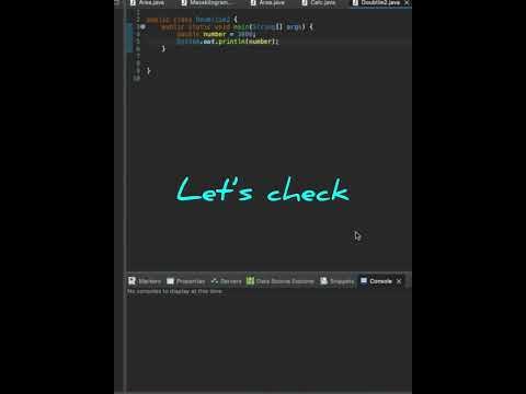 A Simple Double Variable Program in Java |#asmr|#coding|#shorts|# ...