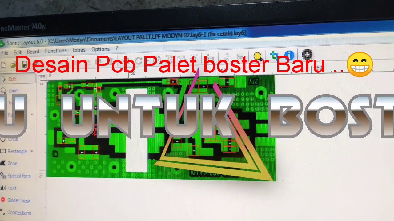 PCB untuk keperluan boster vhf - YouTube