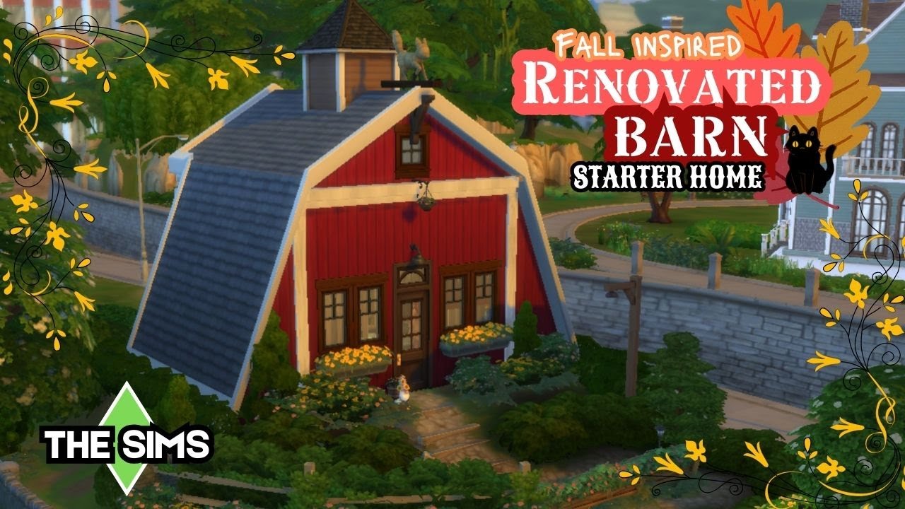 Renovated Barn Starter Home - Sims 4 Speed Build - YouTube