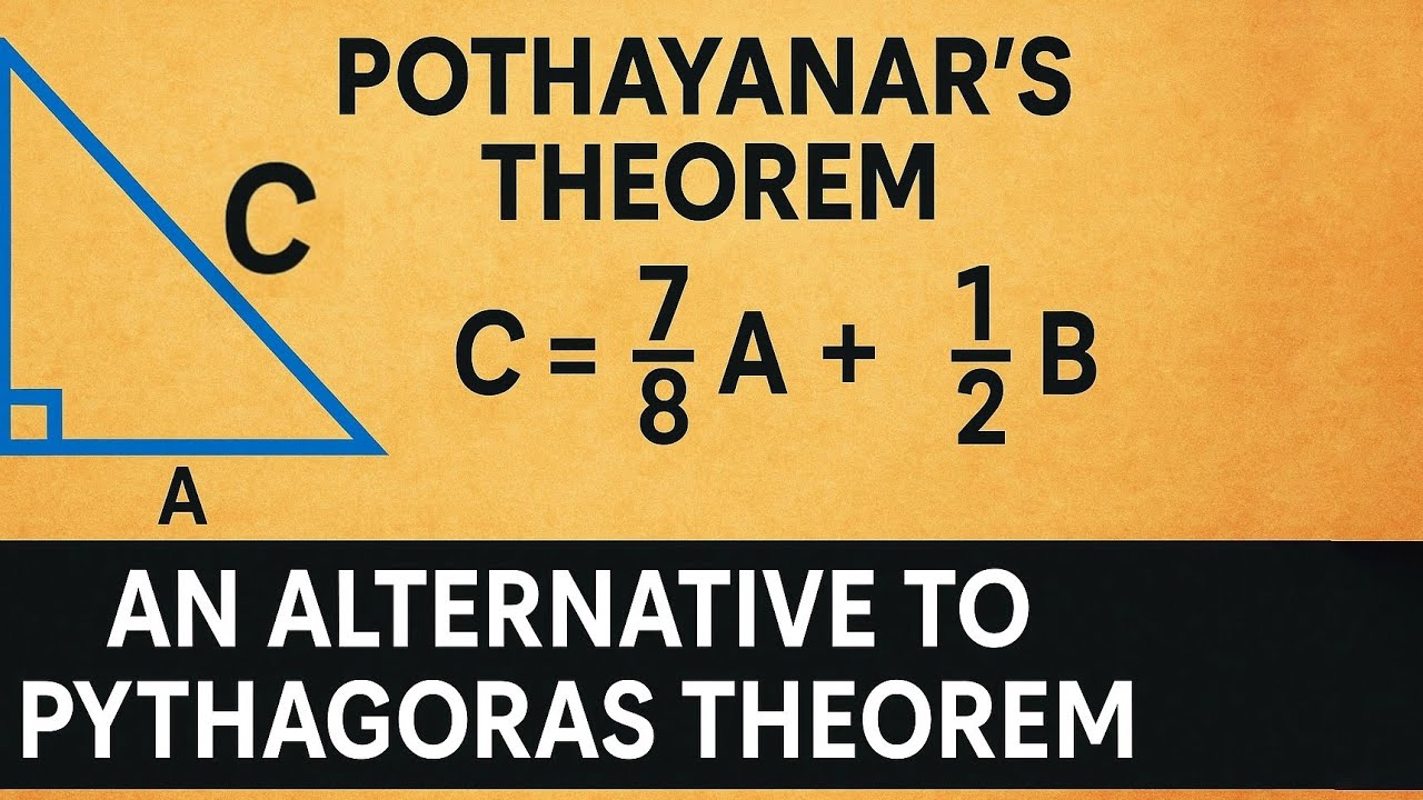 Pothayanar’s Hypotenuse Formula | Tamil Alternative to Pythagoras # ...