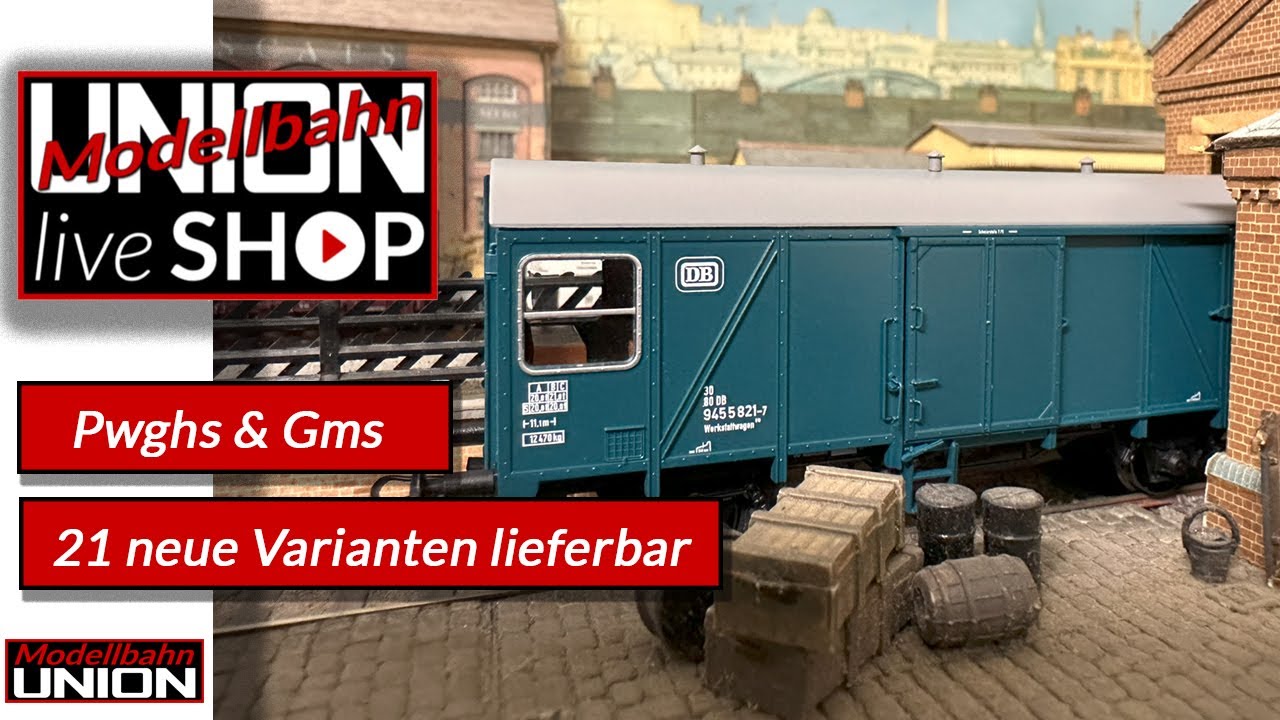 LIVE Modellbahn Union - Neue Versionen vom Begleitwagen Pwghs 54 Spur ...