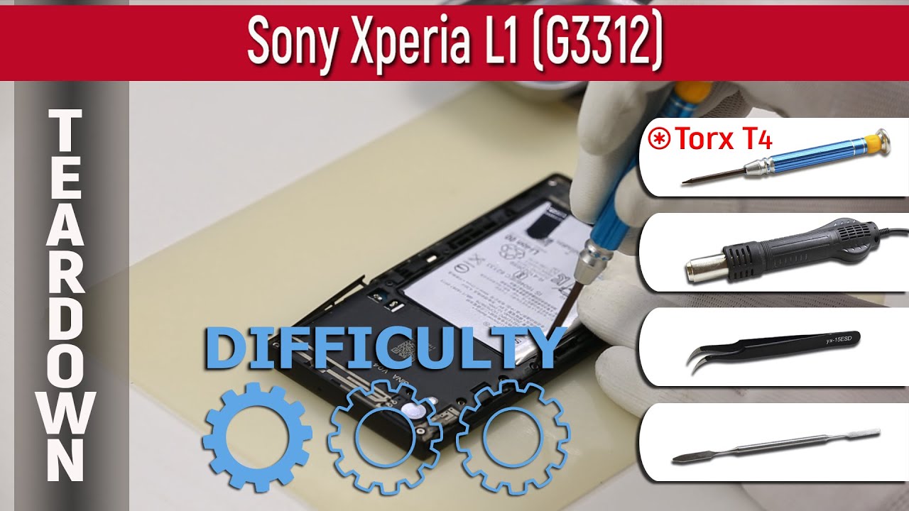 📱 Sony Xperia L1 G3312 Teardown Take apart Tutorial - YouTube