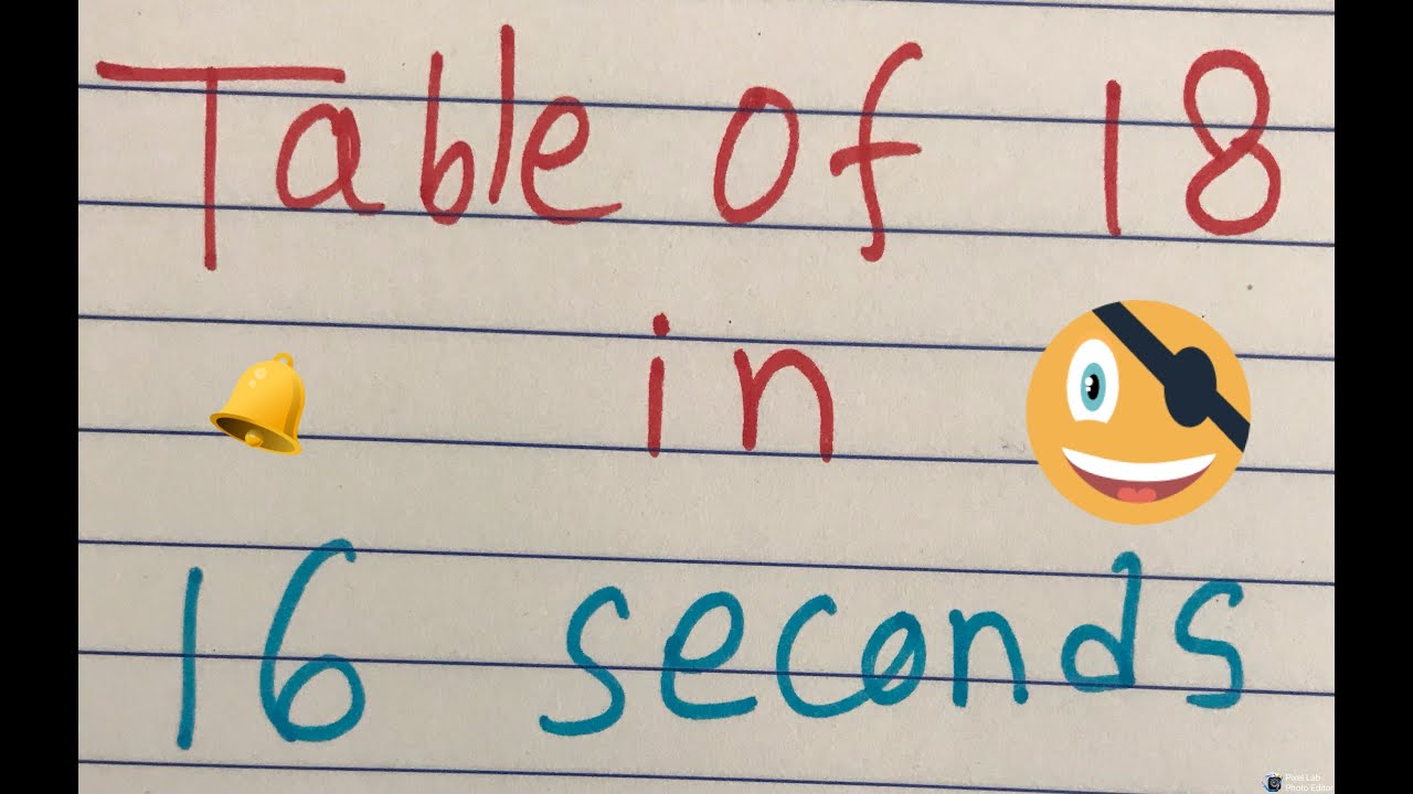 Table of 18 | Math Tricks | Table of 18 in Seconds - YouTube