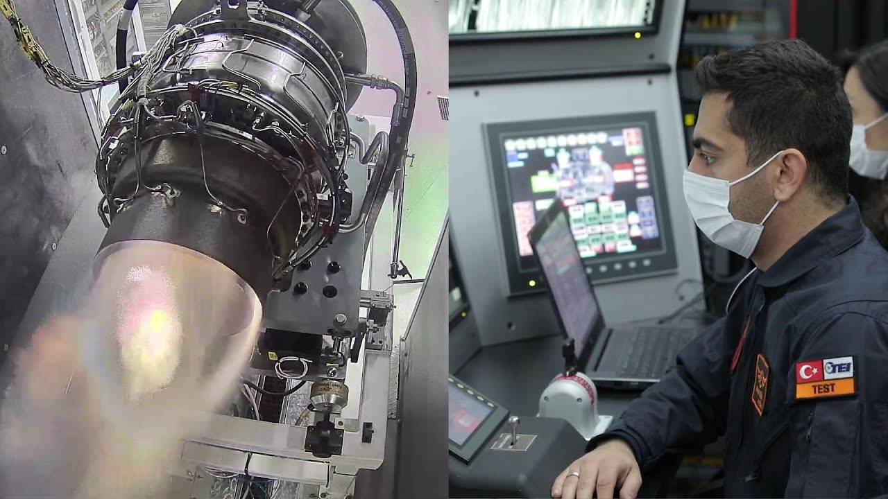 TUSAS Engine Industries TEI - TS-1400 | Turboshaft Engine Test - YouTube