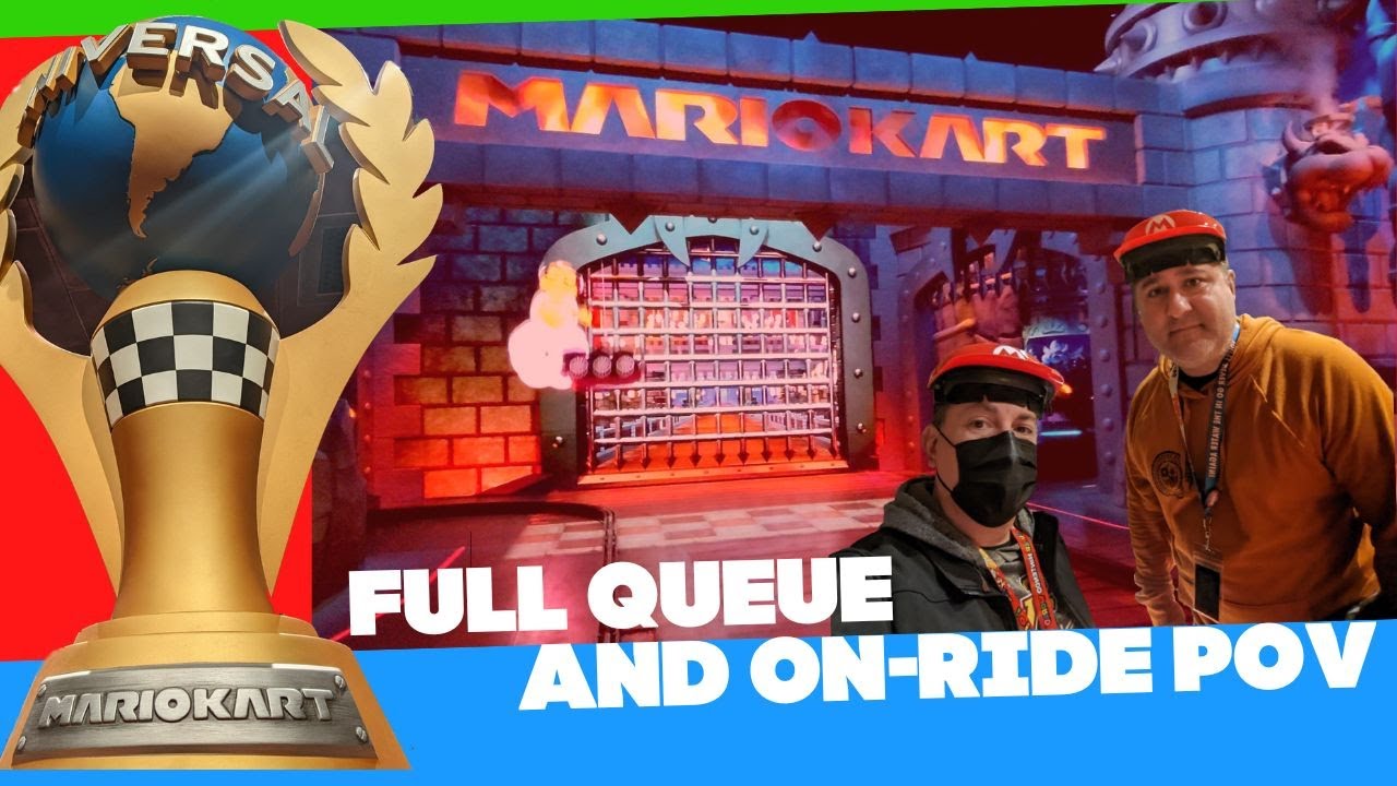 Mario Kart Bowser's Challenge | Full Experience | On-Ride POV | Queue ...