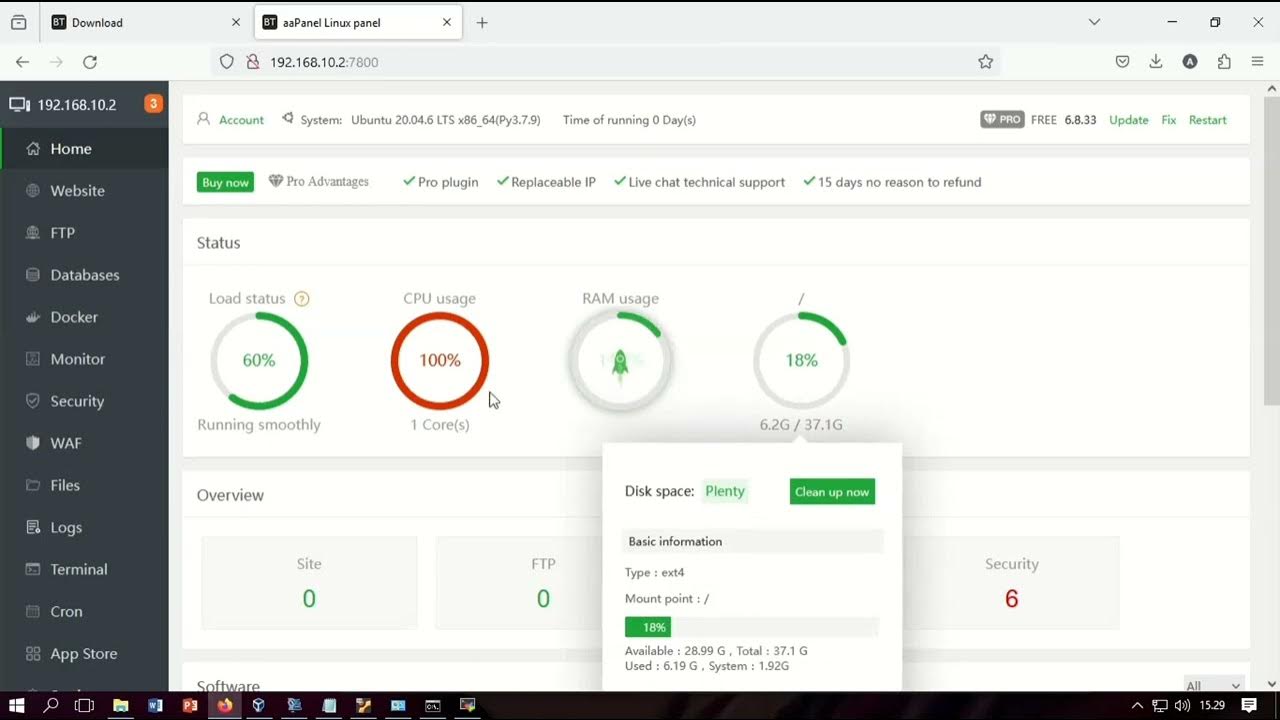 Membuat nextloud dengan Aapanel Dan Ubuntu dengan port 80 - YouTube