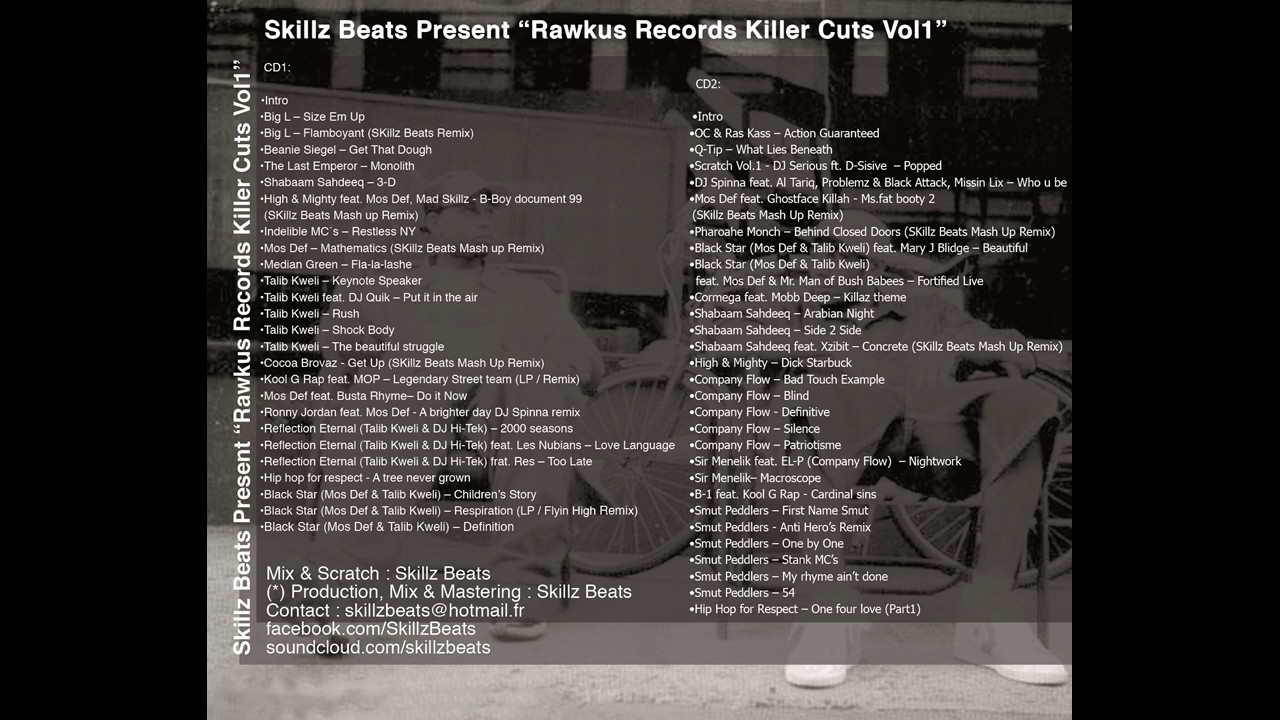 Rawkus & Skillz Beats “Rawkus Records Killer Cuts Vol1" CD2 - YouTube