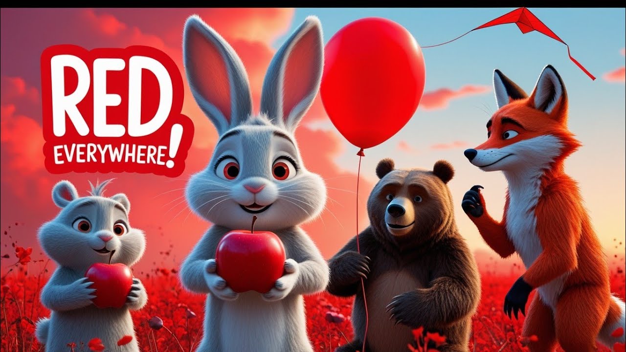 Red, Red, Everywhere! | Fun Kids Color Song with Colorful Animation # ...