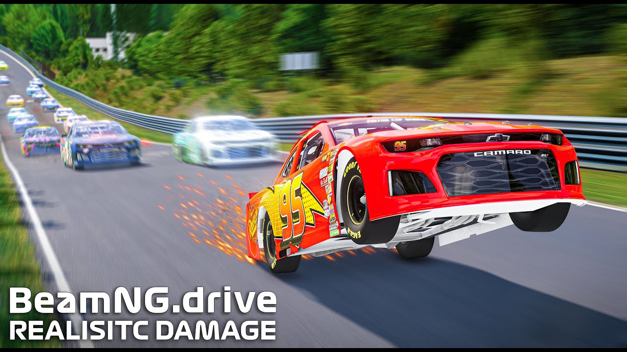 NURBURGRING Jump Compilation BUT With REALISTIC DAMAGE MODEL #14 | BeamNG Drive - YouTube