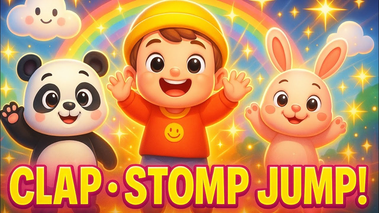 “When You Are Happy | Clap Clap Stomp Jump | Fun Dance Song for Kids ...