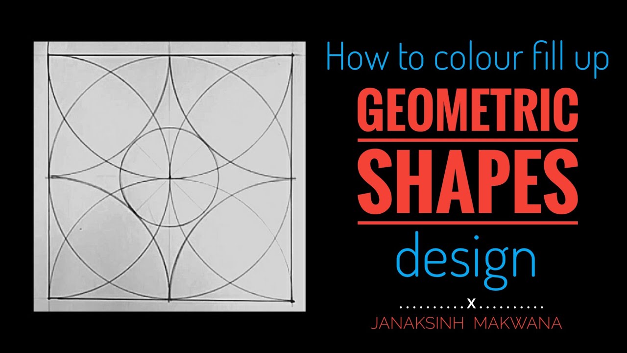 How to colour fill up Geometric Shape Design | Janaksinh Makwana - YouTube