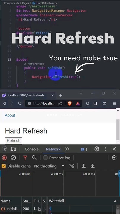 How to hard refresh in blazor #blazor #dotnet - YouTube