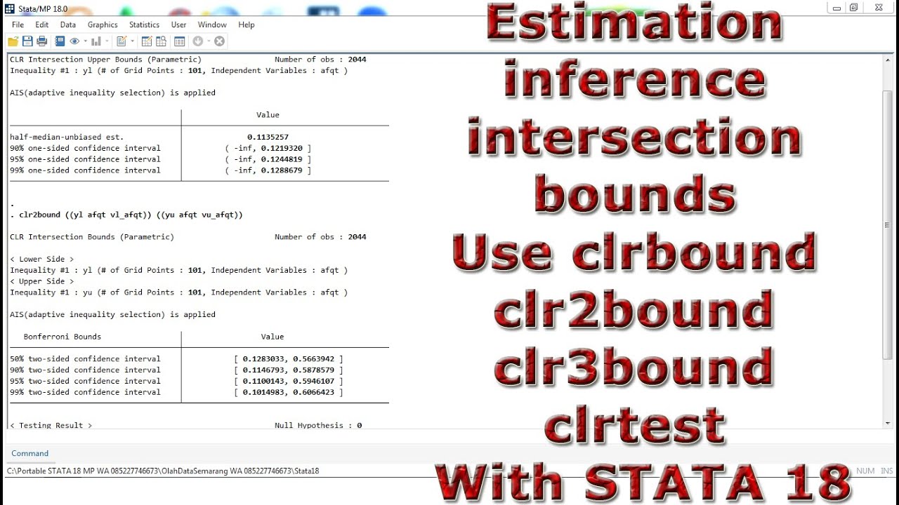 Estimation & inference on intersection bounds clrbound & clr2bound ...