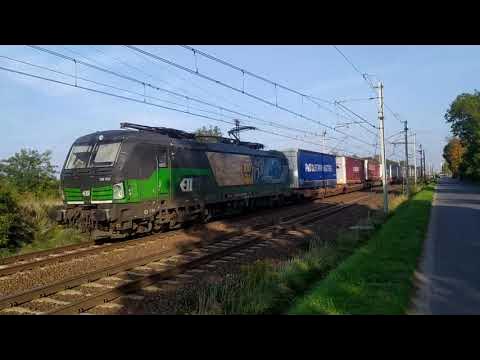 186 355-4 186-943 LTE POLSKA z konterenami E6ACTa-011 LOTOS kolej SM42-1268 ET22-930 PKP CARGO ...