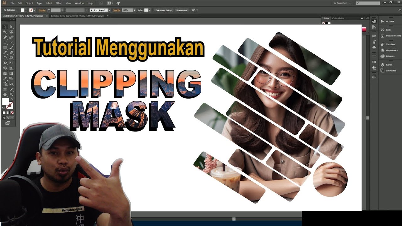 #Part7 Tutorial menggunakan Clipping Mask di Adobe illustrator. - YouTube