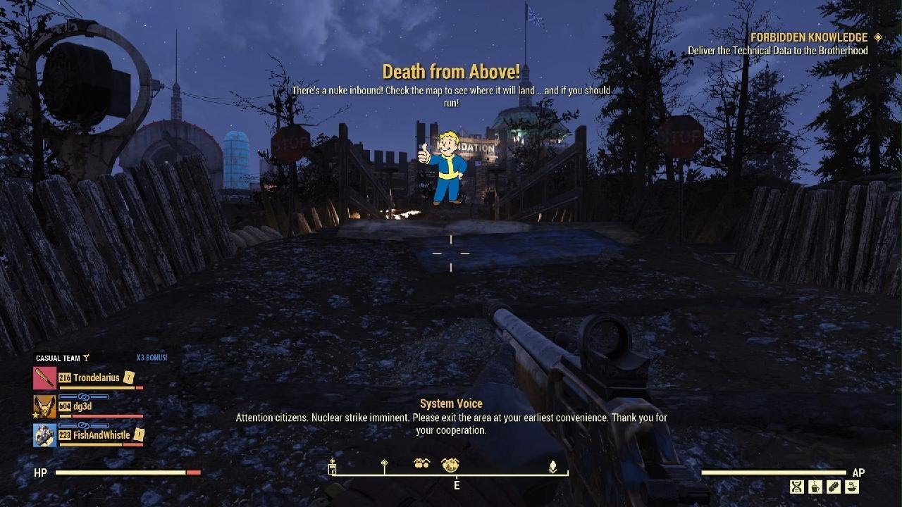 Fallout 76 Nuking of Whitespring - YouTube