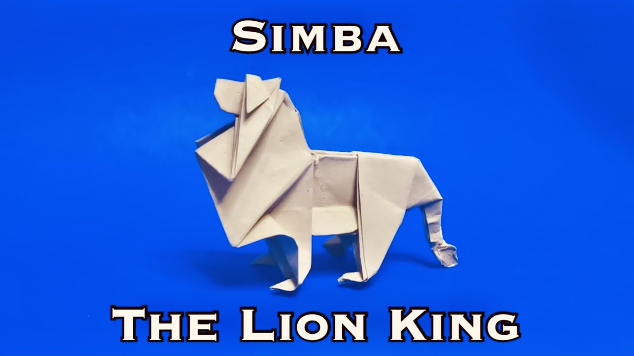 How to make origami Simba The Lion King tutorial - YouTube