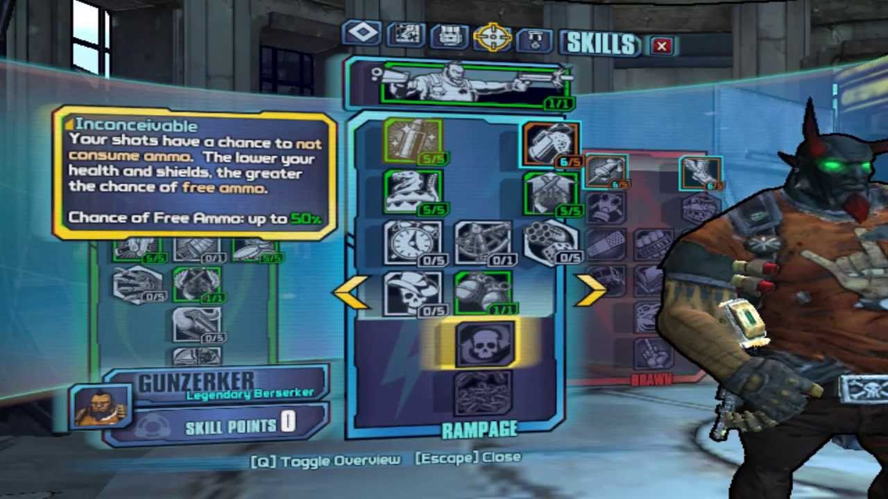 Borderlands 2 Gunzerker Pistol Build ( Level 50 ) - YouTube