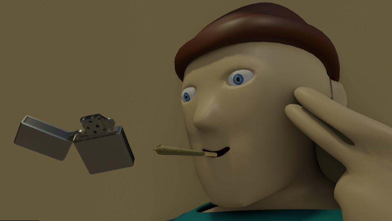 Smoking weed - blender short animation - YouTube