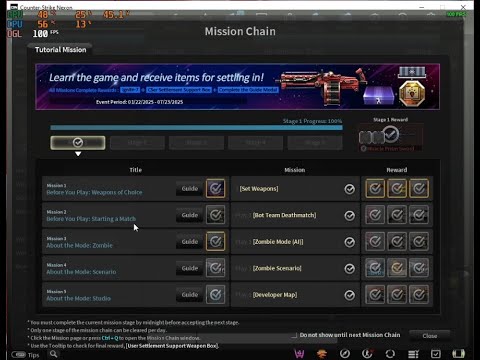 How to Clear Mission Chain Stage 01 on Counter-Strike Nexon Studio ...