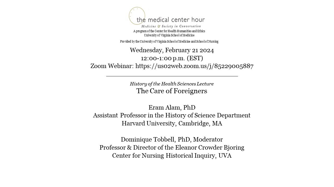 The Care of Foreigners Eram Alam, PhD - YouTube