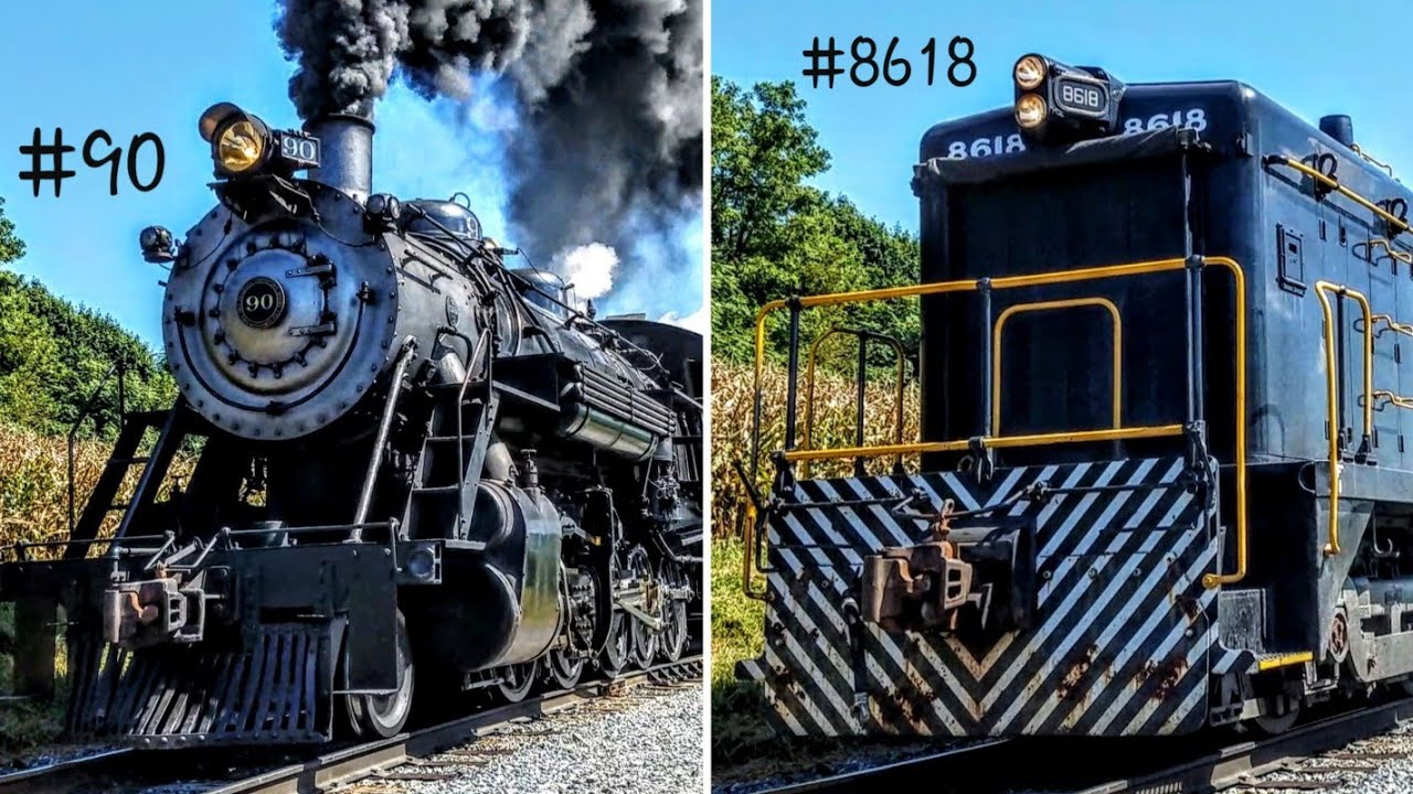 Diesel and Steam Action on the Strasburg Railroad! - YouTube