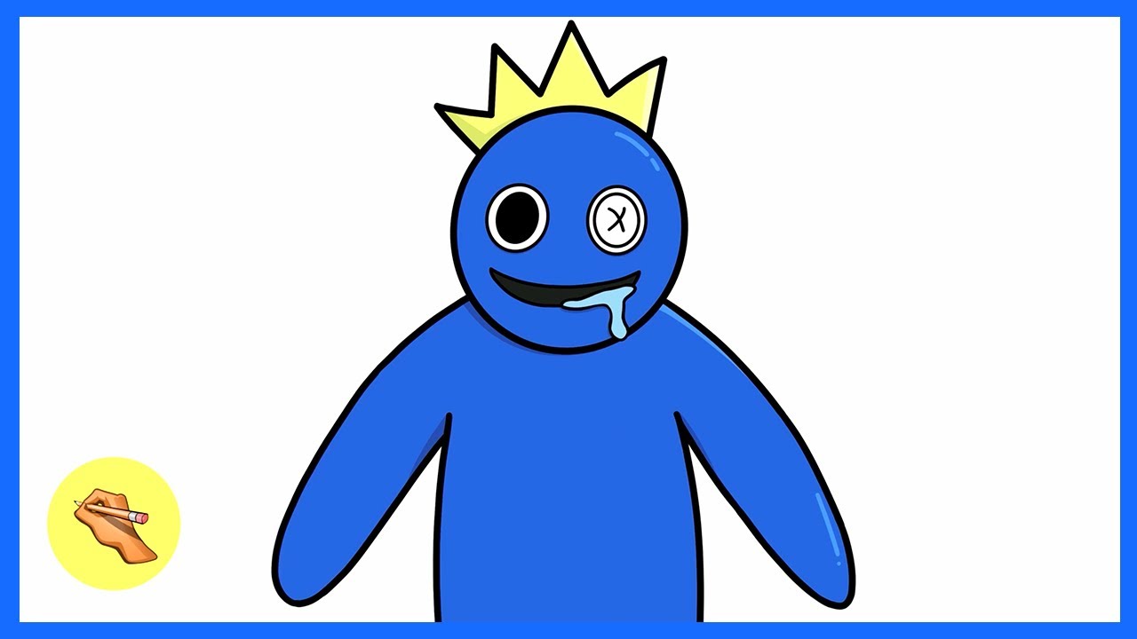 How to Draw RAINBOW FRIENDS BLUE from Roblox with Color - YouTube