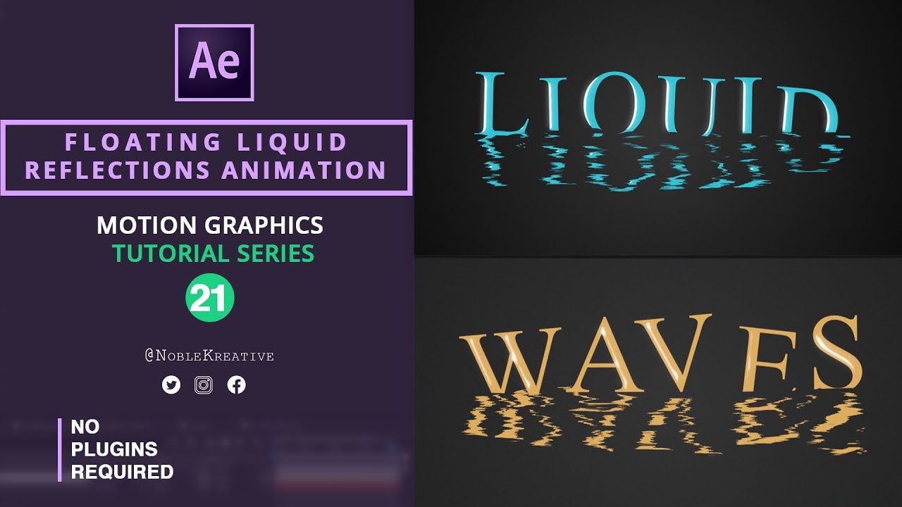 Floating Liquid Reflections Animation in After Effects | No Plugins ...