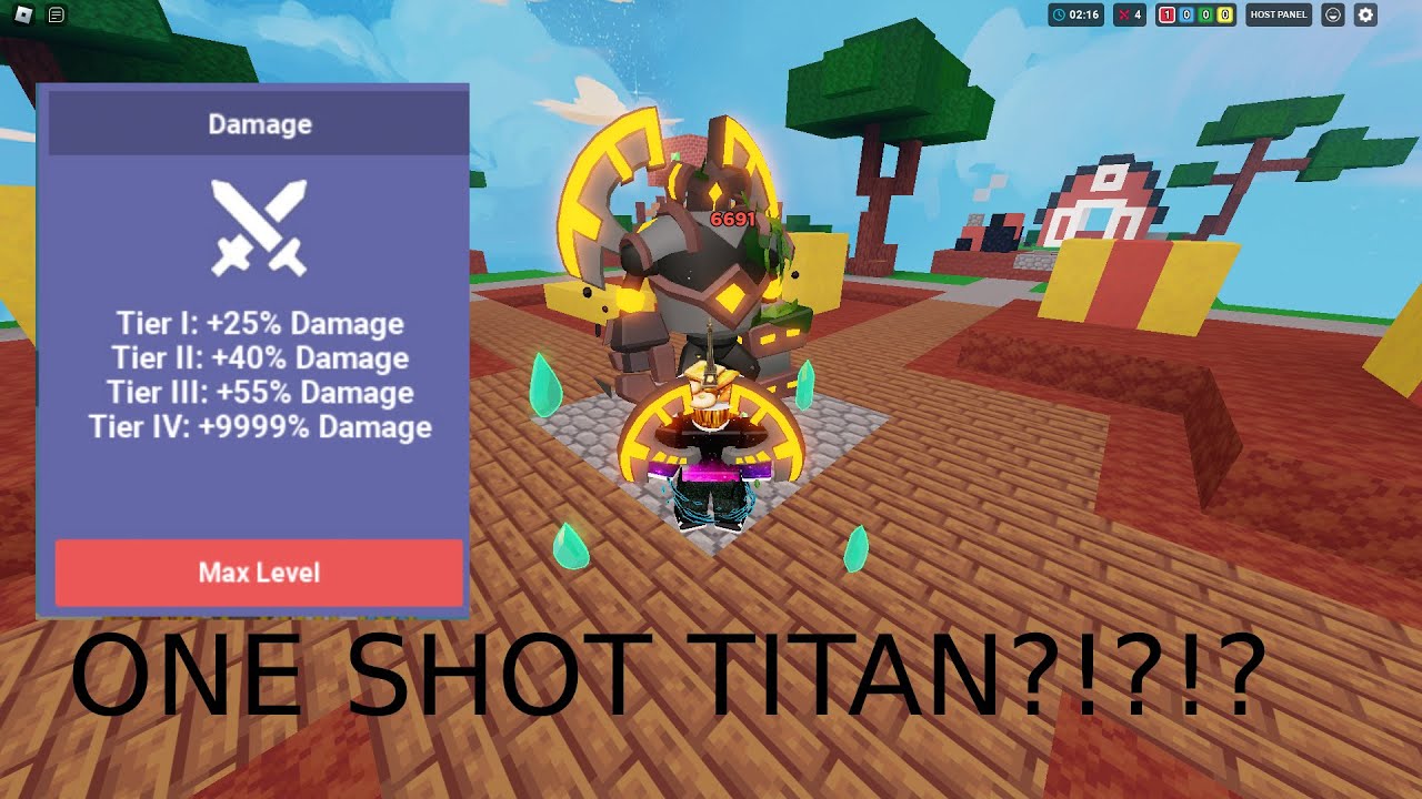 THE NEW DAMAGE TIER 4 DOES INF DAMAGE l Roblox Bedwars - YouTube