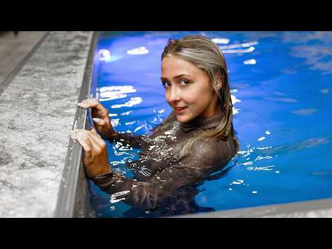 WOW! BEAUTIFUL ALENA BEWITCHES WITH WET CLOTHES IN THE POOL AND SHOWER [WETLOOKER ID: mg-110-alena]