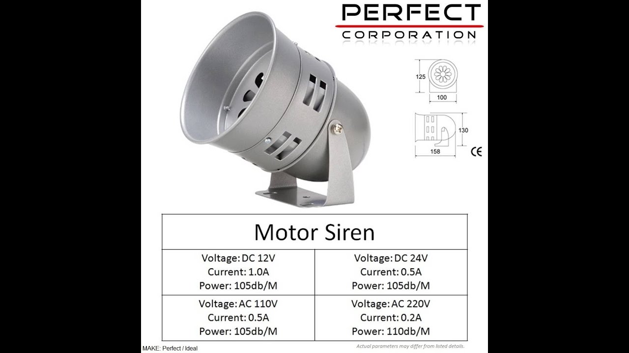 Electrically Operated Motor Siren / Grey Siren - YouTube