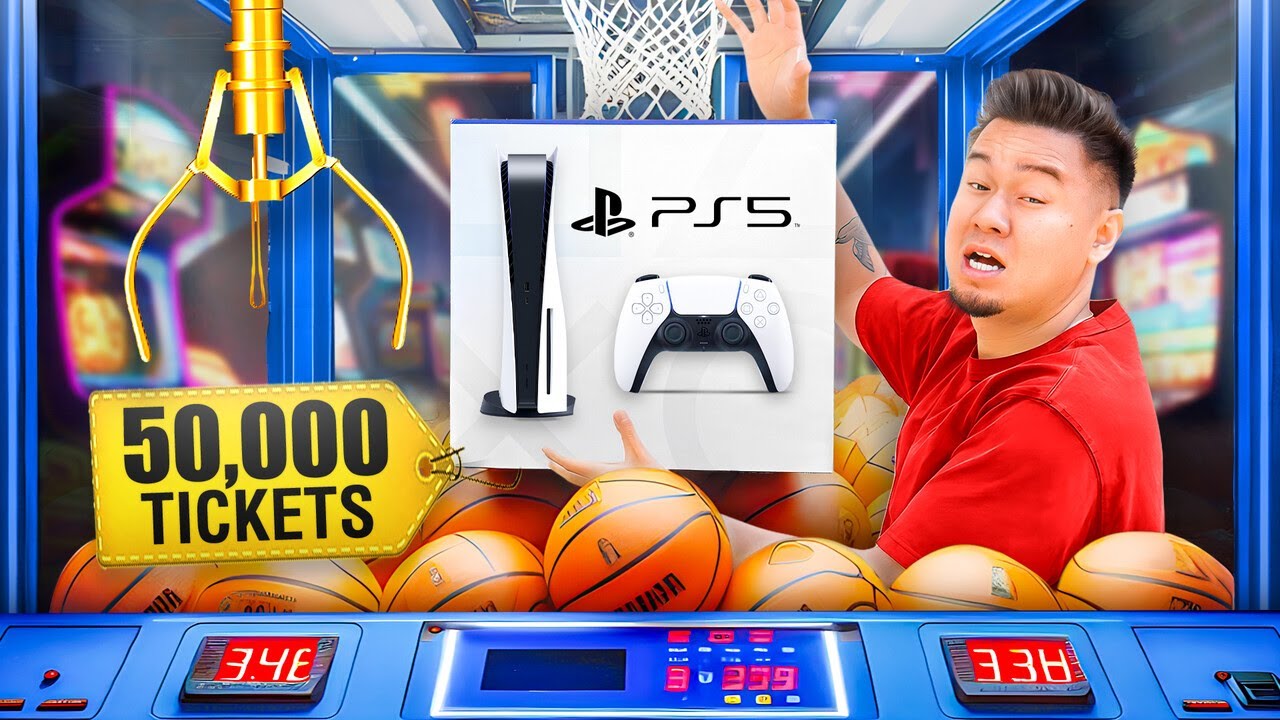 Locked in Arcade Until I Win a PS5! - YouTube