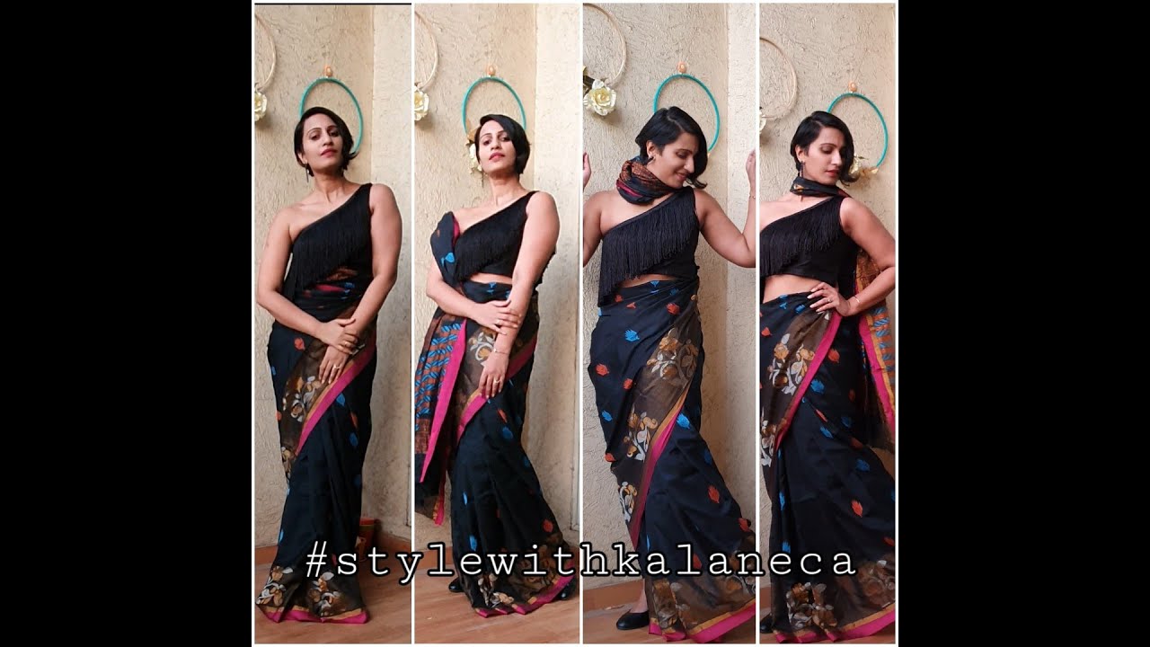 How To Style A Saree in 4 Ways | Style With Kalaneca | Deconstructed ...