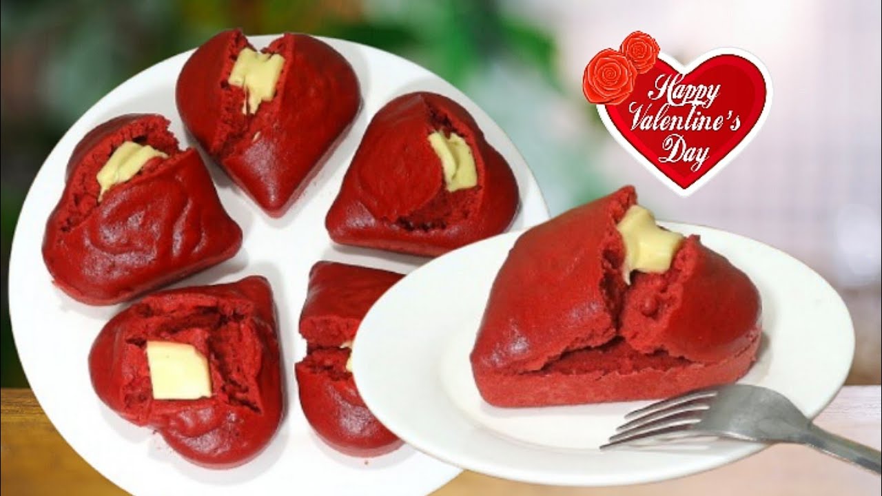 A Heart Shaped RED VELVET Puto Cheese - YouTube