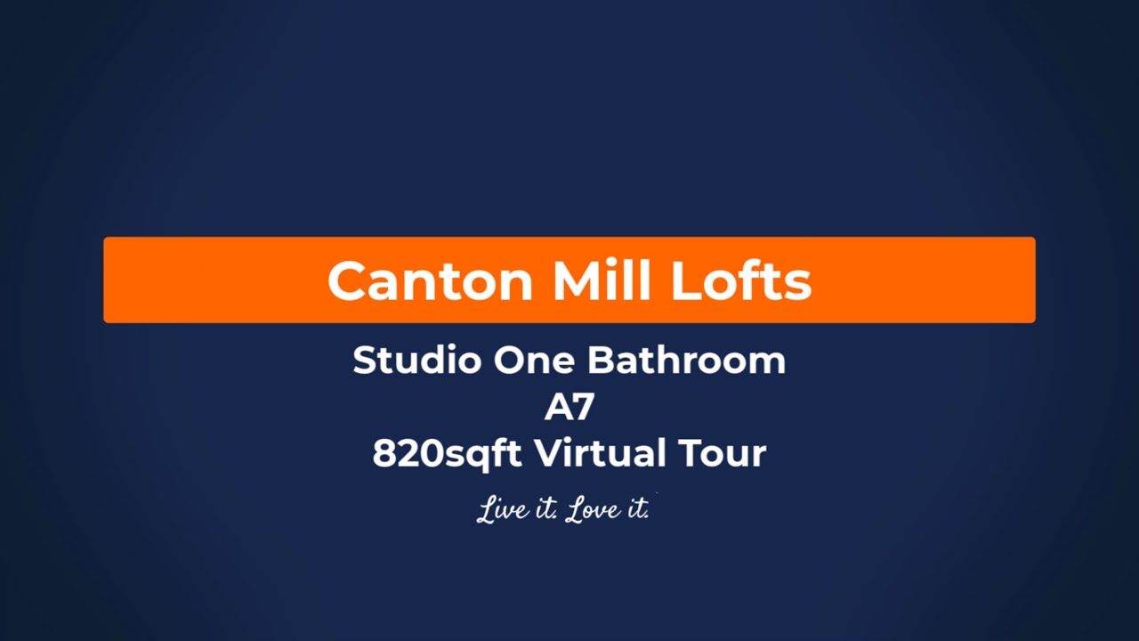 Georgia Apartments Canton Mill Lofts A7 820sqft Virtual Tour - YouTube