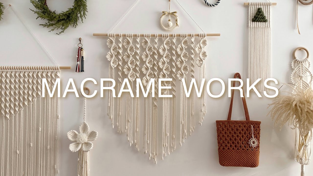 DIY | MACRAME WORKS 6 | 마크라메 작품 6 - YouTube